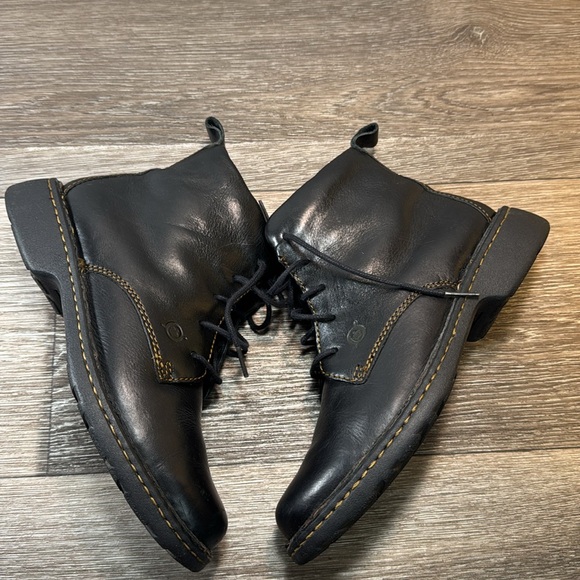 Born | Shoes | Born Black Leather Boots Womans Size 75 B39 | Poshmark